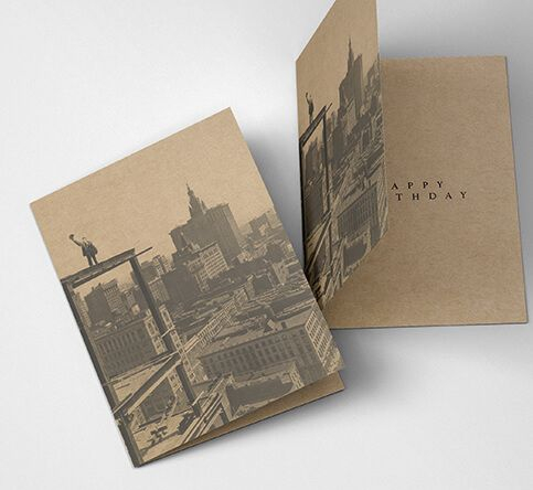 Brown Kraft Greetings Cards - Heatherbank Print