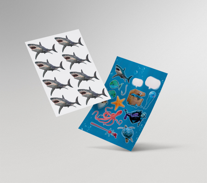 Custom Shape Sticker Sheets - Heatherbank Print